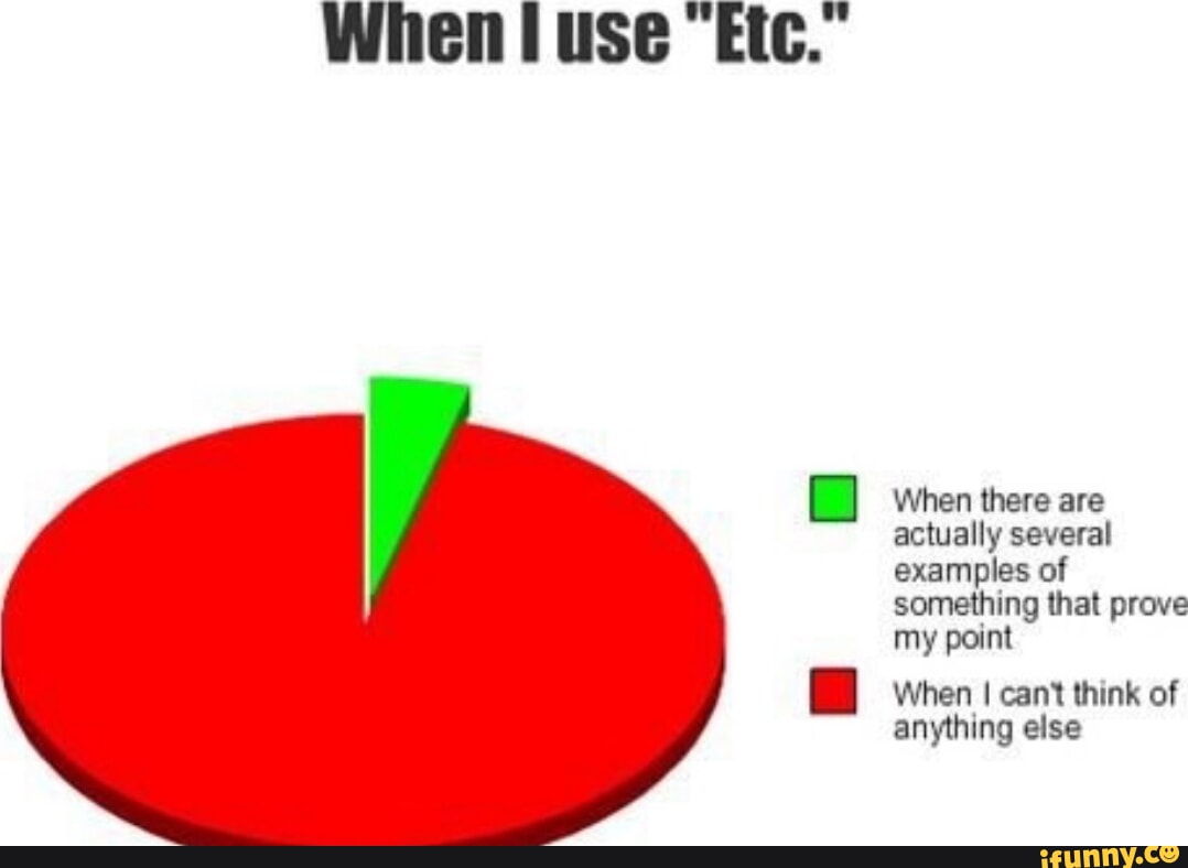 When there are actually several examples of something that prove my ...