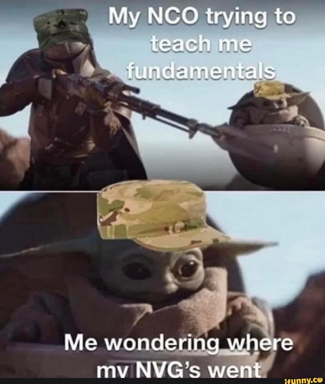 My NCO trying to feach me jundamentals Me wondering where mv NYG's went ...