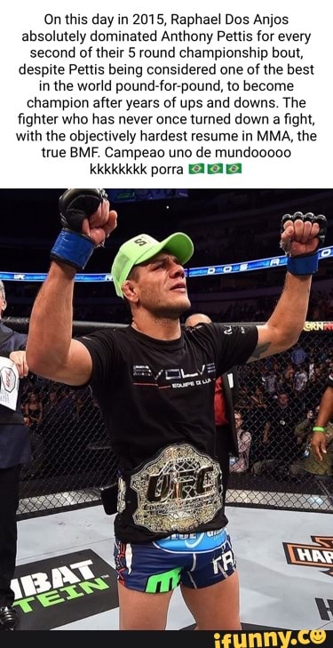 On this day in 2015, Raphael Dos Anjos absolutely dominated Anthony ...