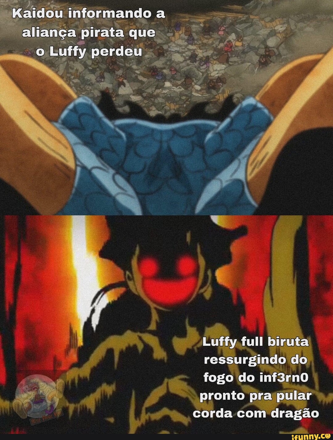 Kaidou informando a aliança pirata que o Luffy perdeu: Luffy full ...