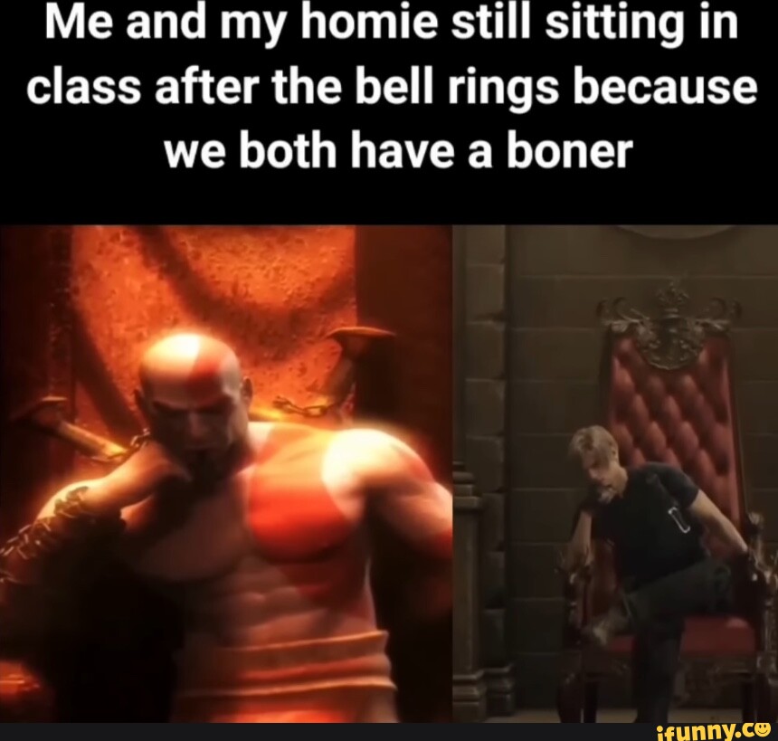 Me and my homie still sitting in class after the bell rings because we ...