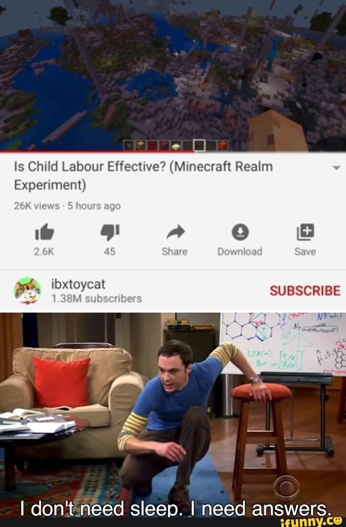 Is Child Labour Effective? (Minecraft Realm Experiment) I don't.need ...
