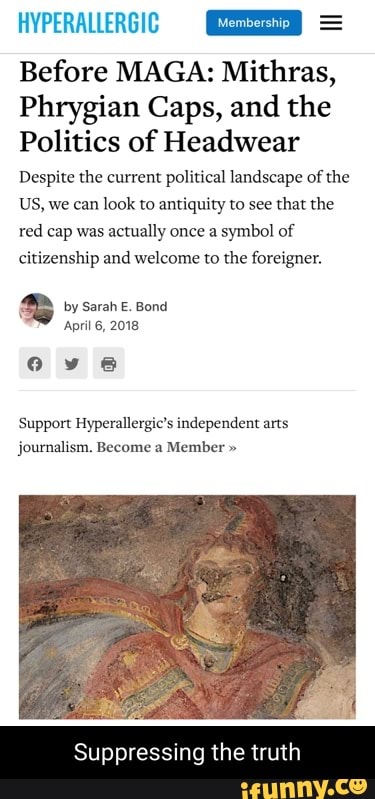 HYPERALLERGIC hip Before MAGA: Mithras, Phrygian Caps, and the Politics ...