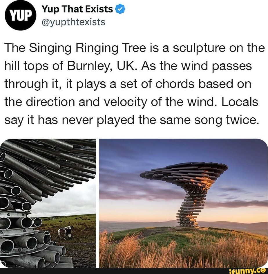 The Singing Ringing Tree is a sculpture on the hill tops of Burnley, UK ...
