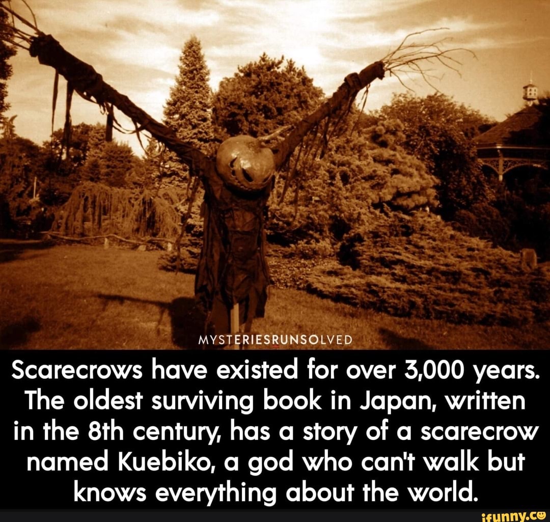 MY RIESRUNSOLVED Scarecrows have existed for over 3,000 years. The ...
