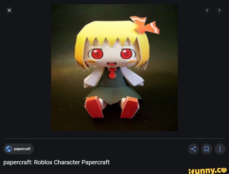 NA papercraft Roblox Character Papercraft - iFunny