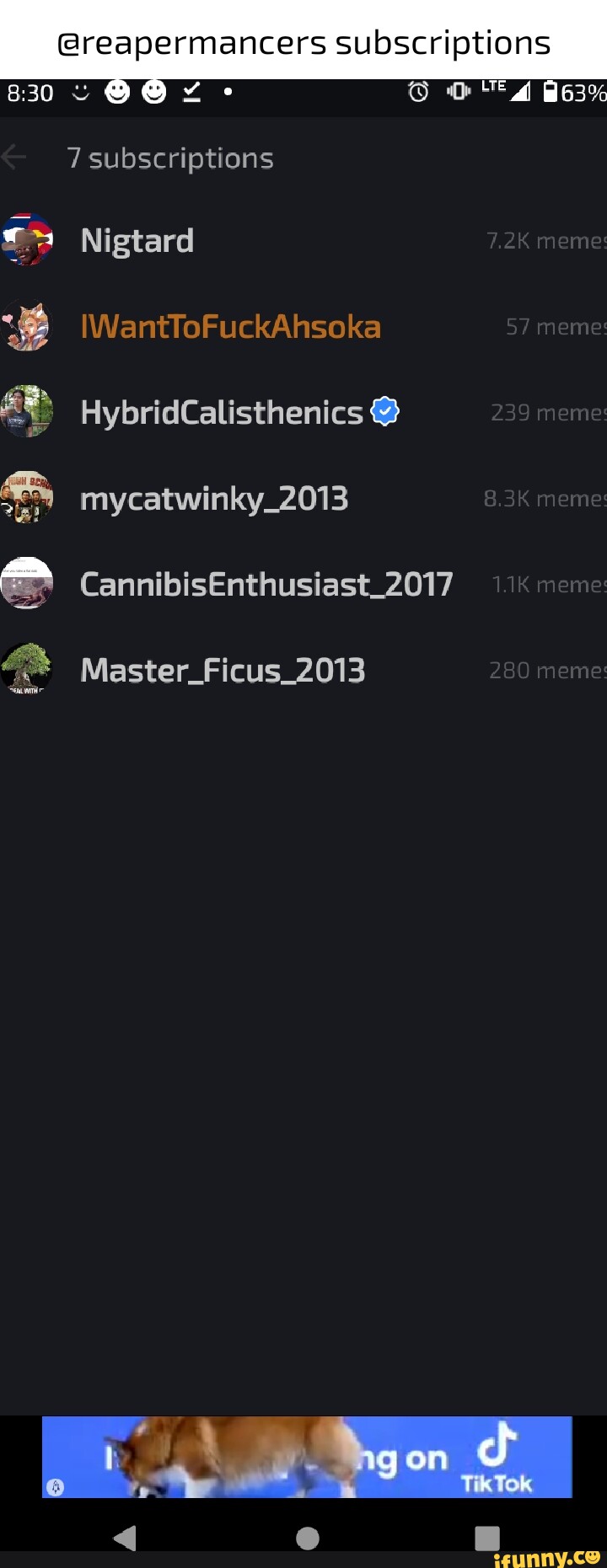@reapermancers subscriptions subscriptions Nigtard meme ...