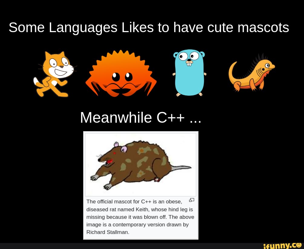 Some Languages Likes to have cute mascots et Meanwhile C++ 'The massat ...