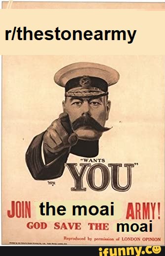 Rithestonearmy JON the moai ARMY! GOD SAVE THE moai - iFunny