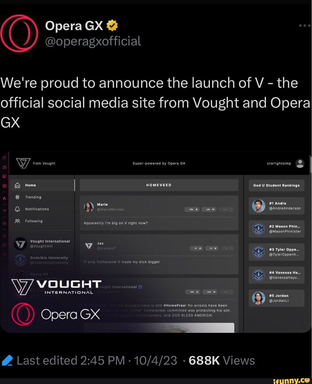 Vought memes. Best Collection of funny Vought pictures on iFunny