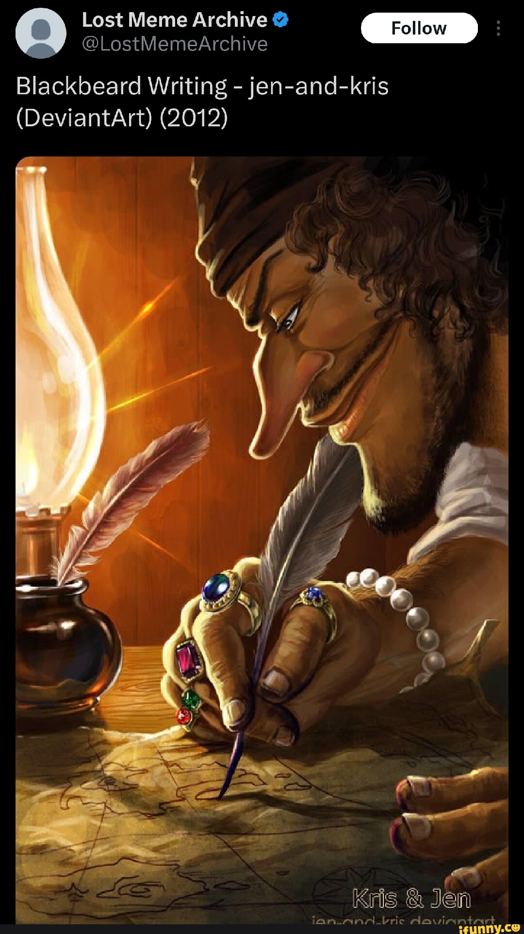 Lost Meme Archive @ (Q) @LostMemeArchive Blackbeard Writing - jen-and ...