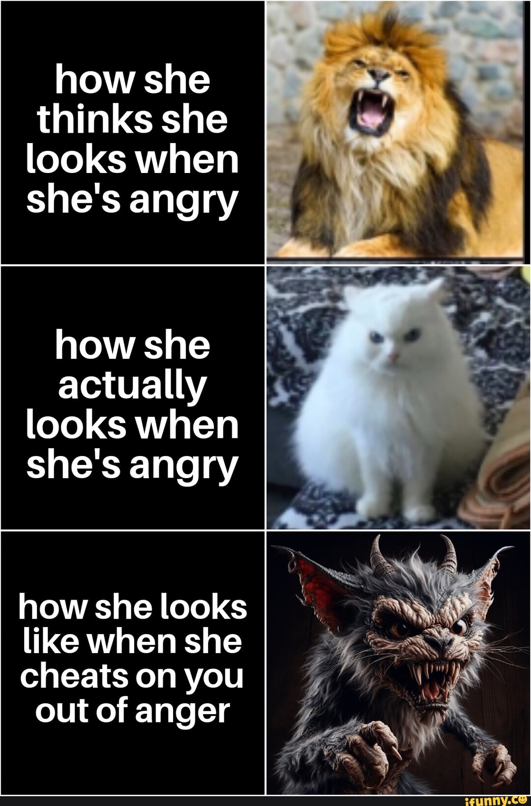 How she thinks she looks when she's angry how she actually looks when ...