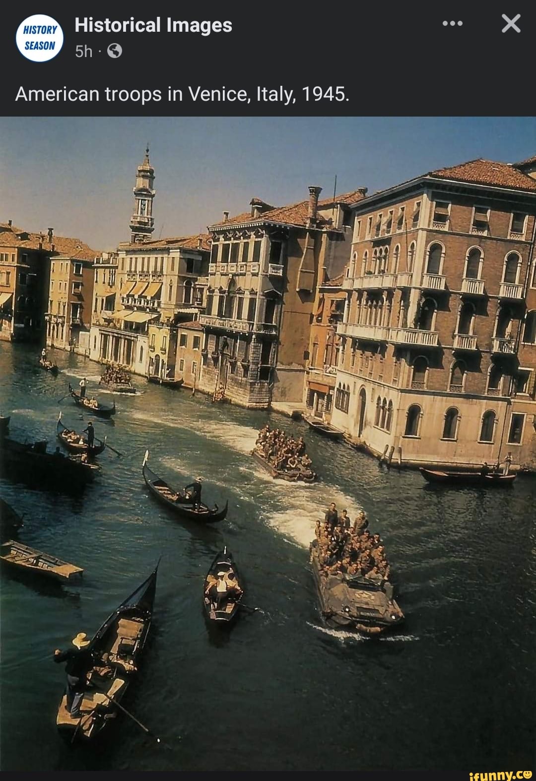 Ffima Historical Images ch-@ American troops in Venice, Italy, 1945. NI ...