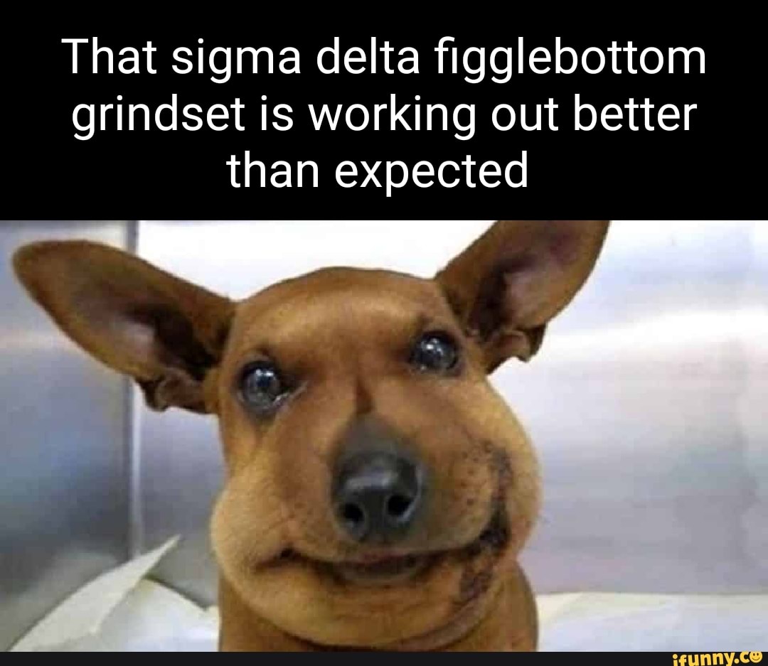 That sigma delta figglebottom grindset is working out better than ...
