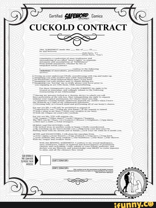 Cares CUCKOLD CONTRACT - iFunny
