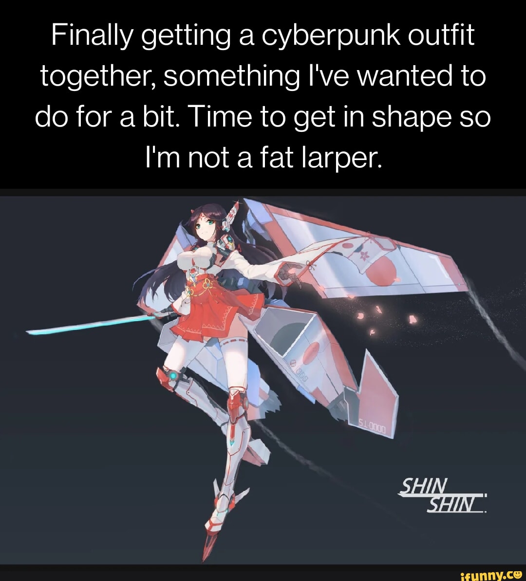 Finally getting a cyberpunk outfit together, something I've wanted to ...