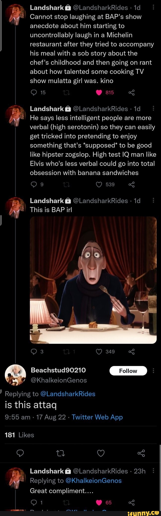 Landshark @LandsharkRides id Cannot stop laughing at BAP's show ...