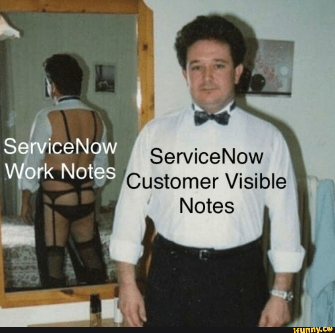 ServiceNow Now Work Notes Customer Visible Notes IFunny