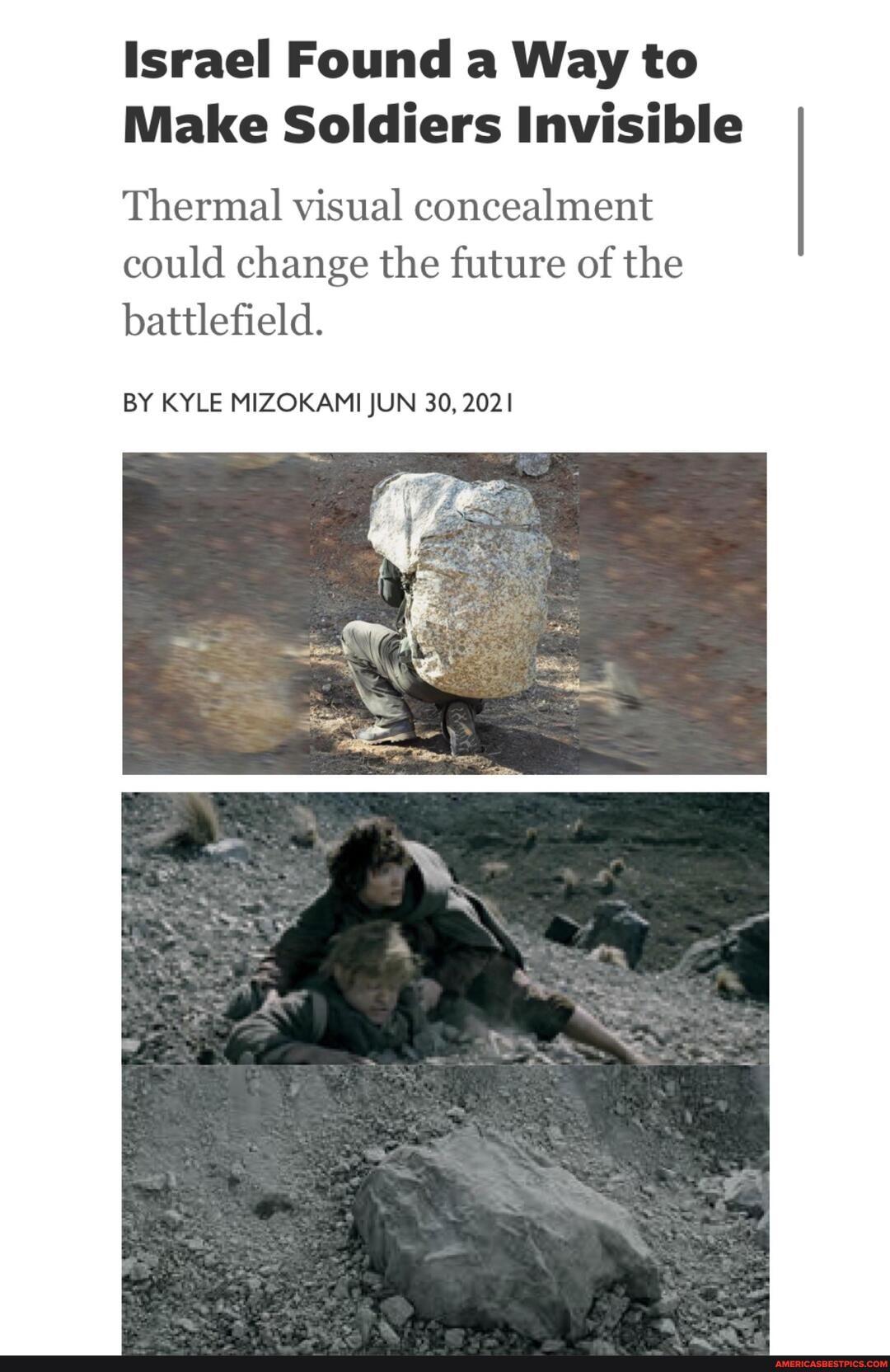 Israel Found a Way to Make Soldiers Invisible Thermal visual ...