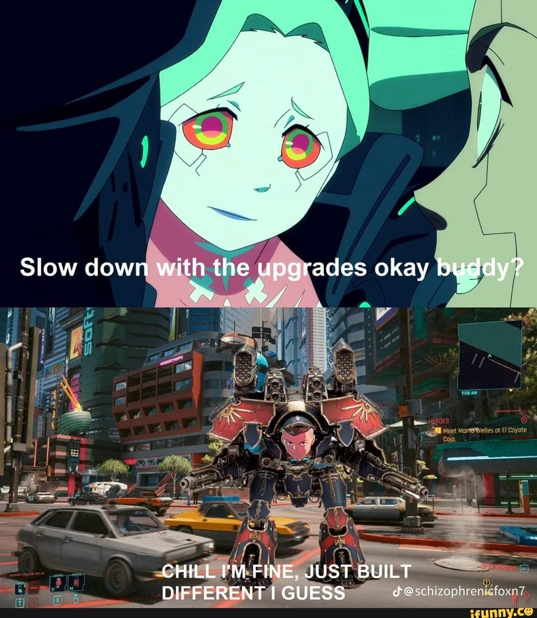 Slow down with the upgrades okay buddy? a yo# CHILL I'M FINE, JUST ...