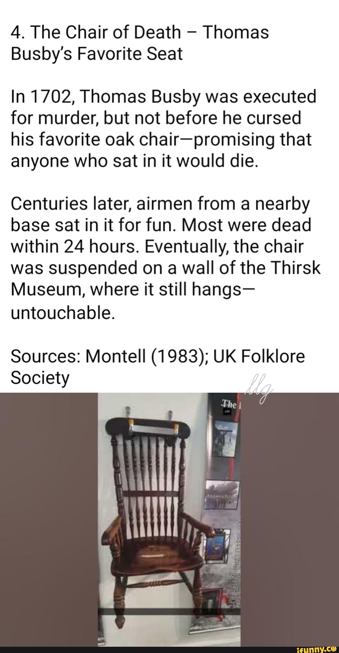 4. The Chair of Death Thomas Busby's Favorite Seat In 1702, Thomas ...