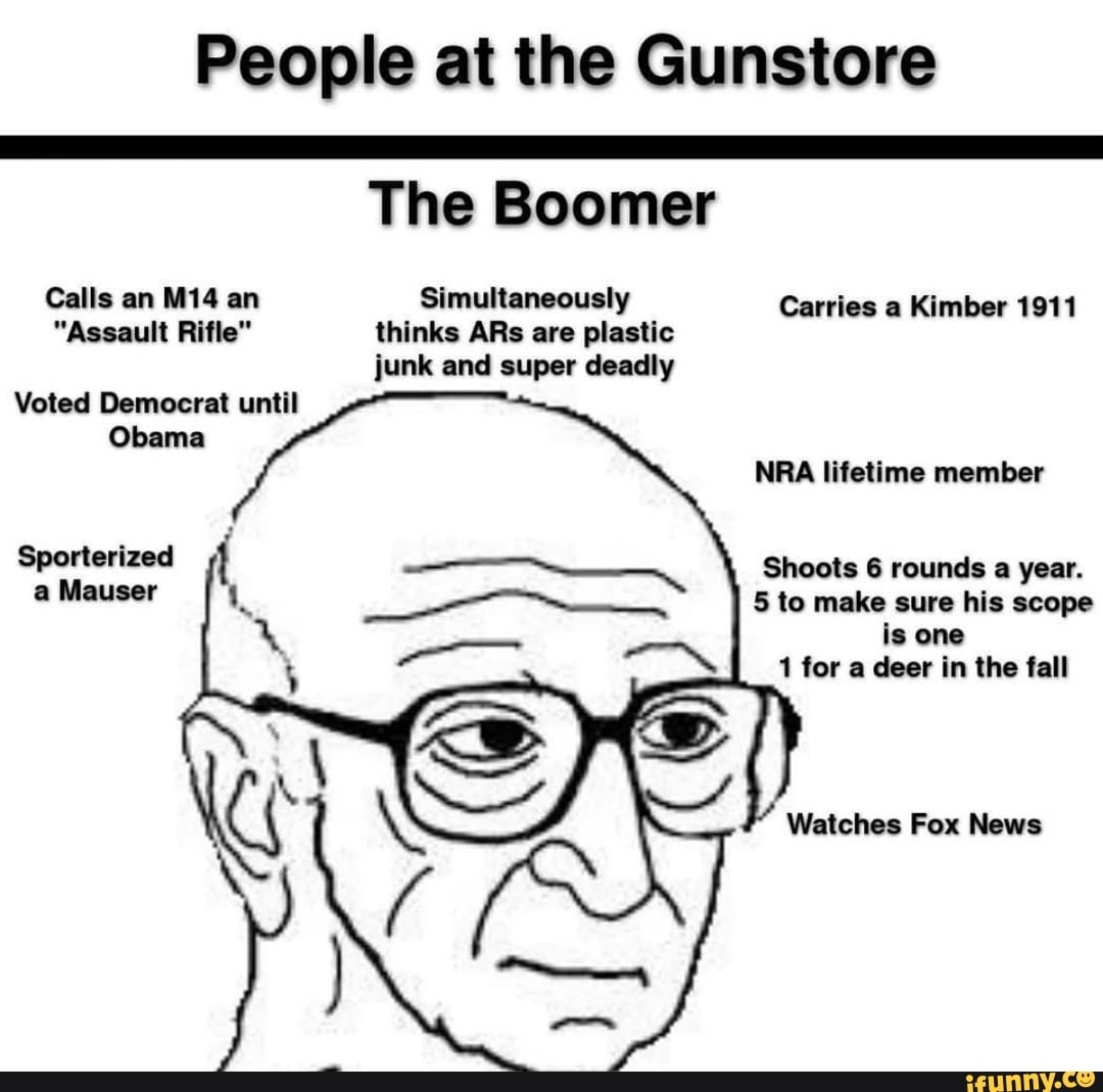 People at the Gunstore The Boomer Calls an an Simultaneously Carries a ...