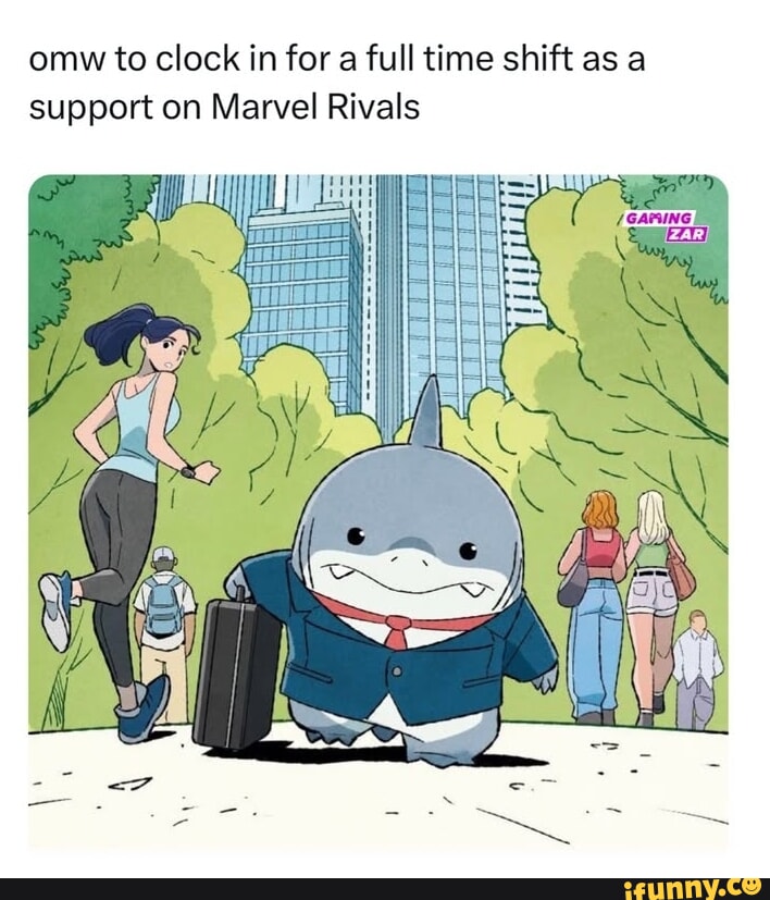 Omw to clock in for a full time shift as a support on Marvel Rivals ...