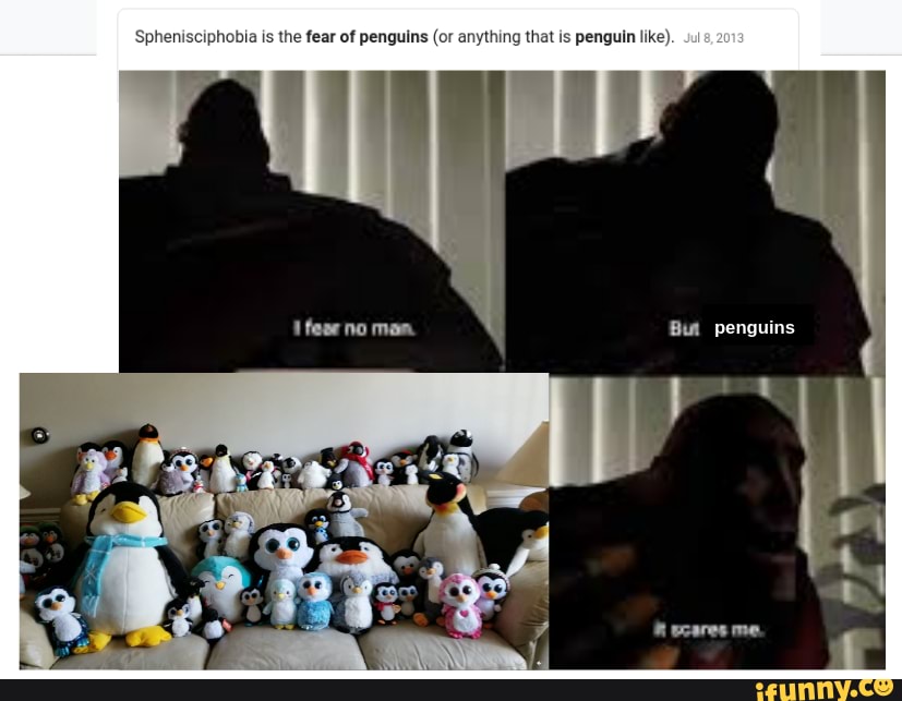 Sphenisciphobia is the fear of penguins (or anything that is penguin ...