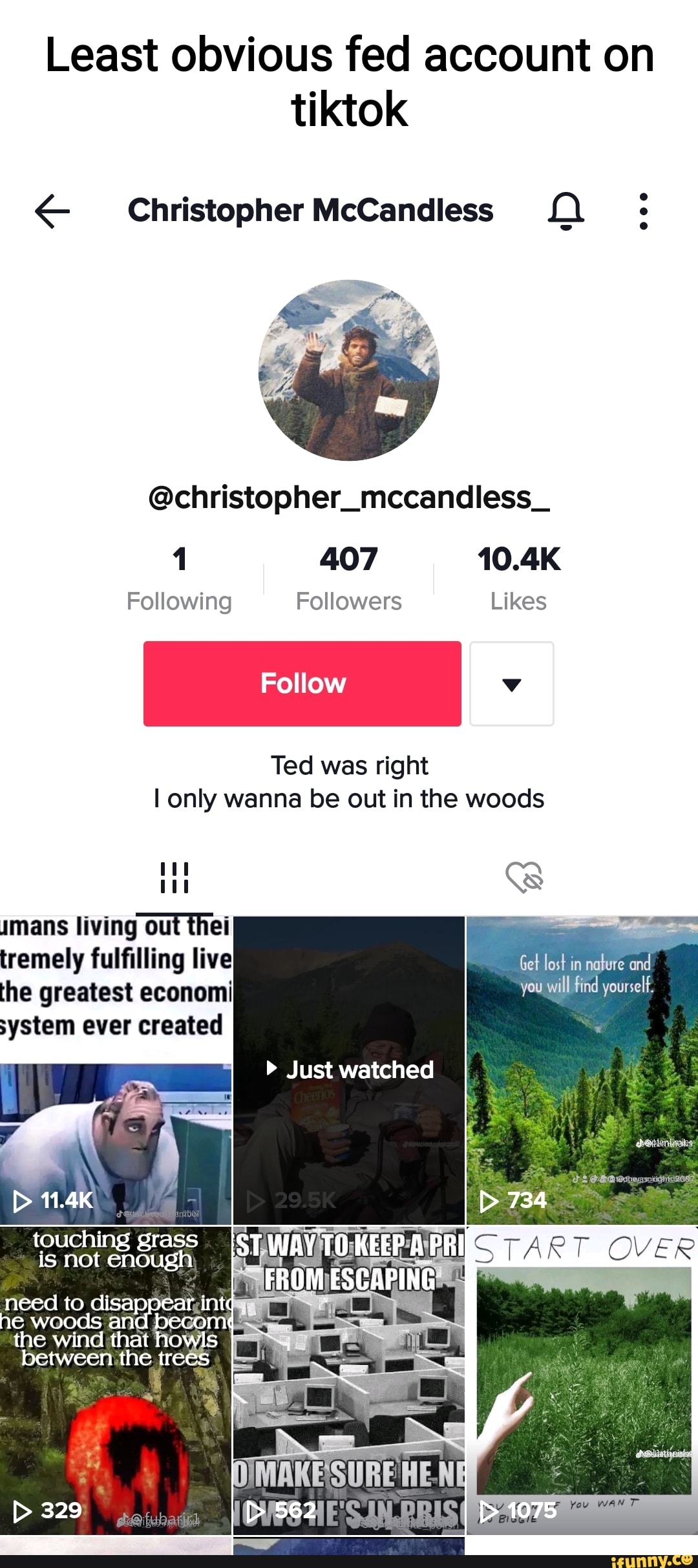 Least obvious fed account on tiktok ChristopherMcCandless @christopher ...