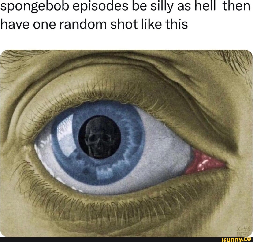Spongebob episodes be silly as hell then have one random shot like this ...