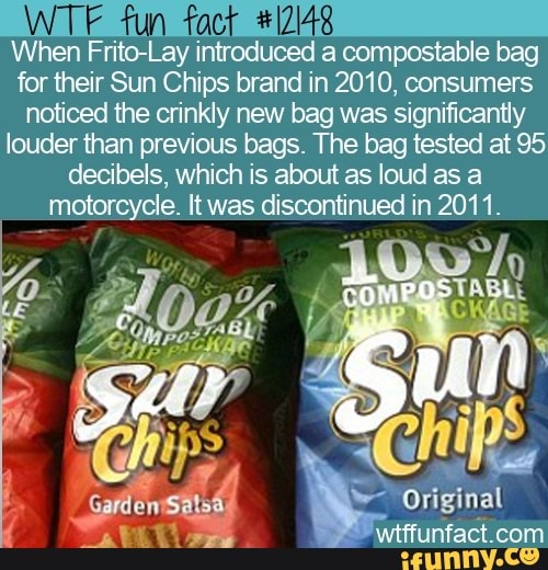 WTE _fun fact When Frito-Lay introduced a compostable bag for their Sun ...
