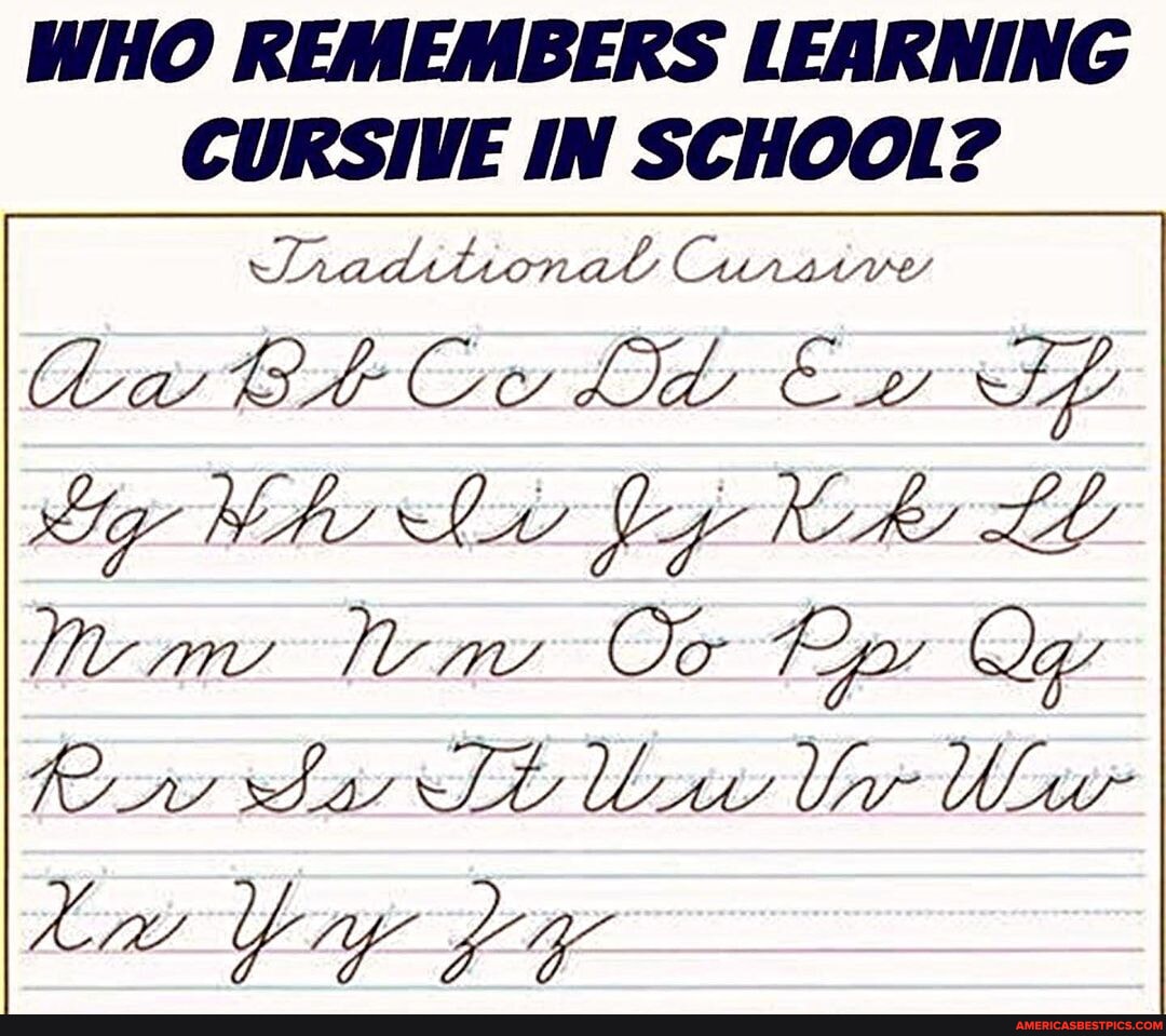 N/A - WHO REMEMBERS LEARNING CURSIVE IN SCHOOL? lradteonat Cursive ba ...