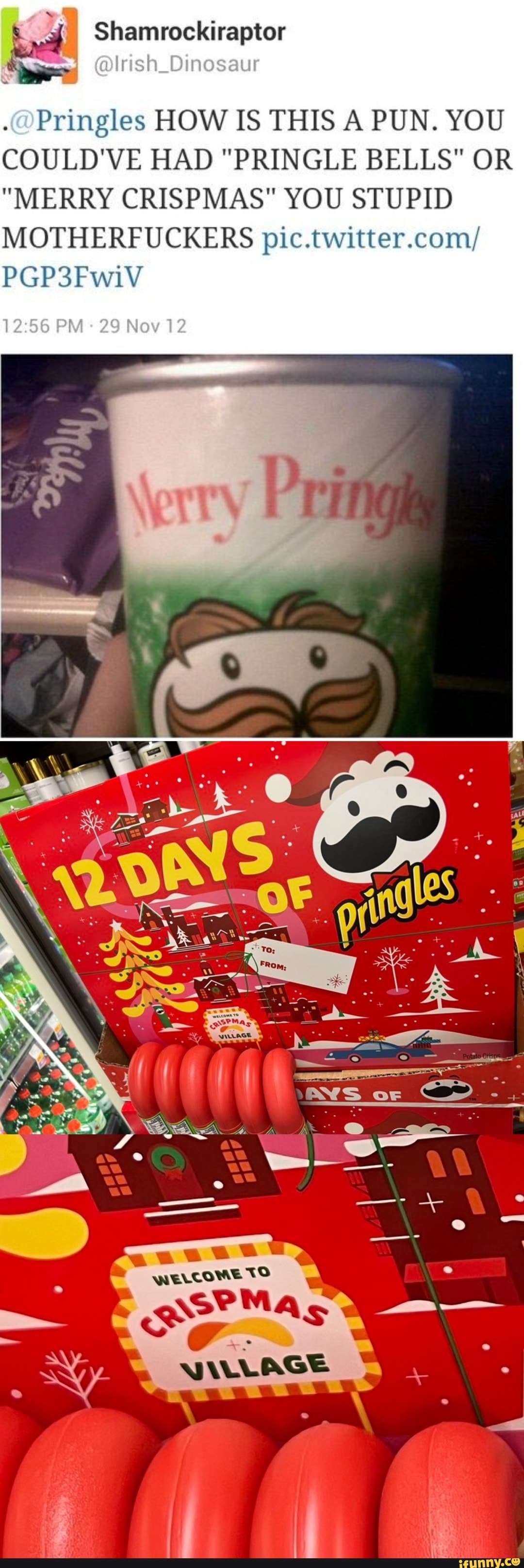 Shamrockiraptor Pringles HOW IS THIS A PUN. YOU COULD'VE HAD "PRINGLE ...