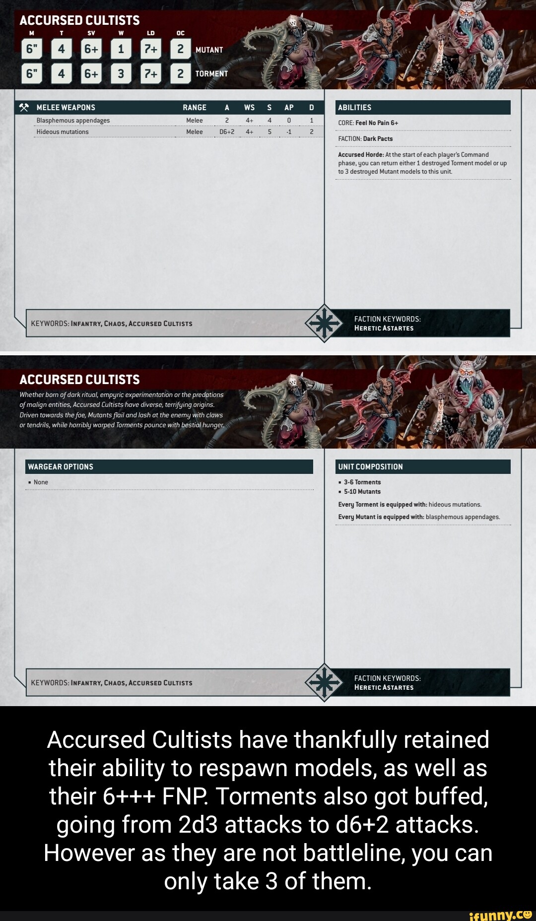 ACCURSED CULTISTS ECURSEDCULTISTS TCRMENT MELEE WEAPONS ABILITIES ...