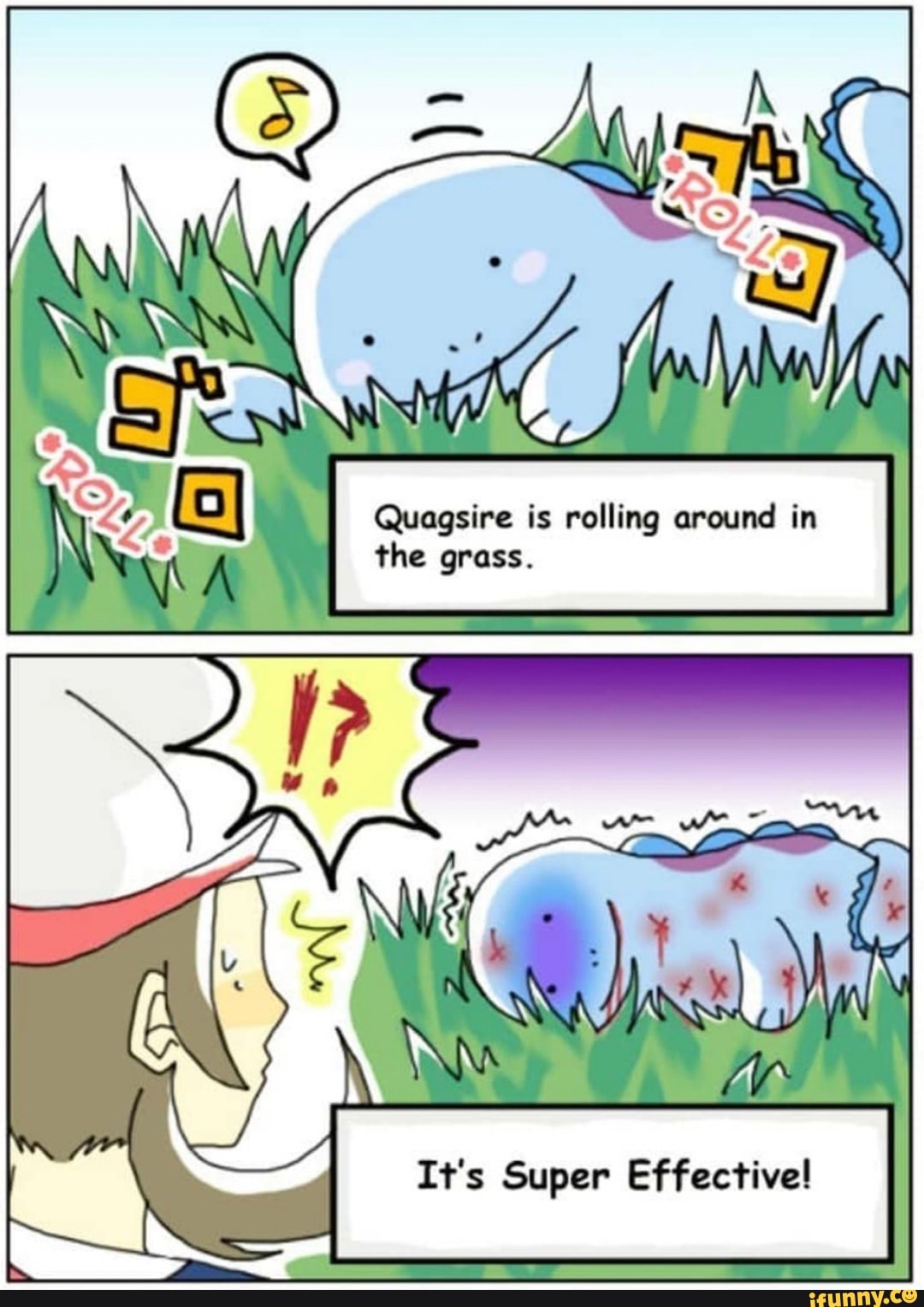 Quagsire rolling It's Super Effective! - iFunny