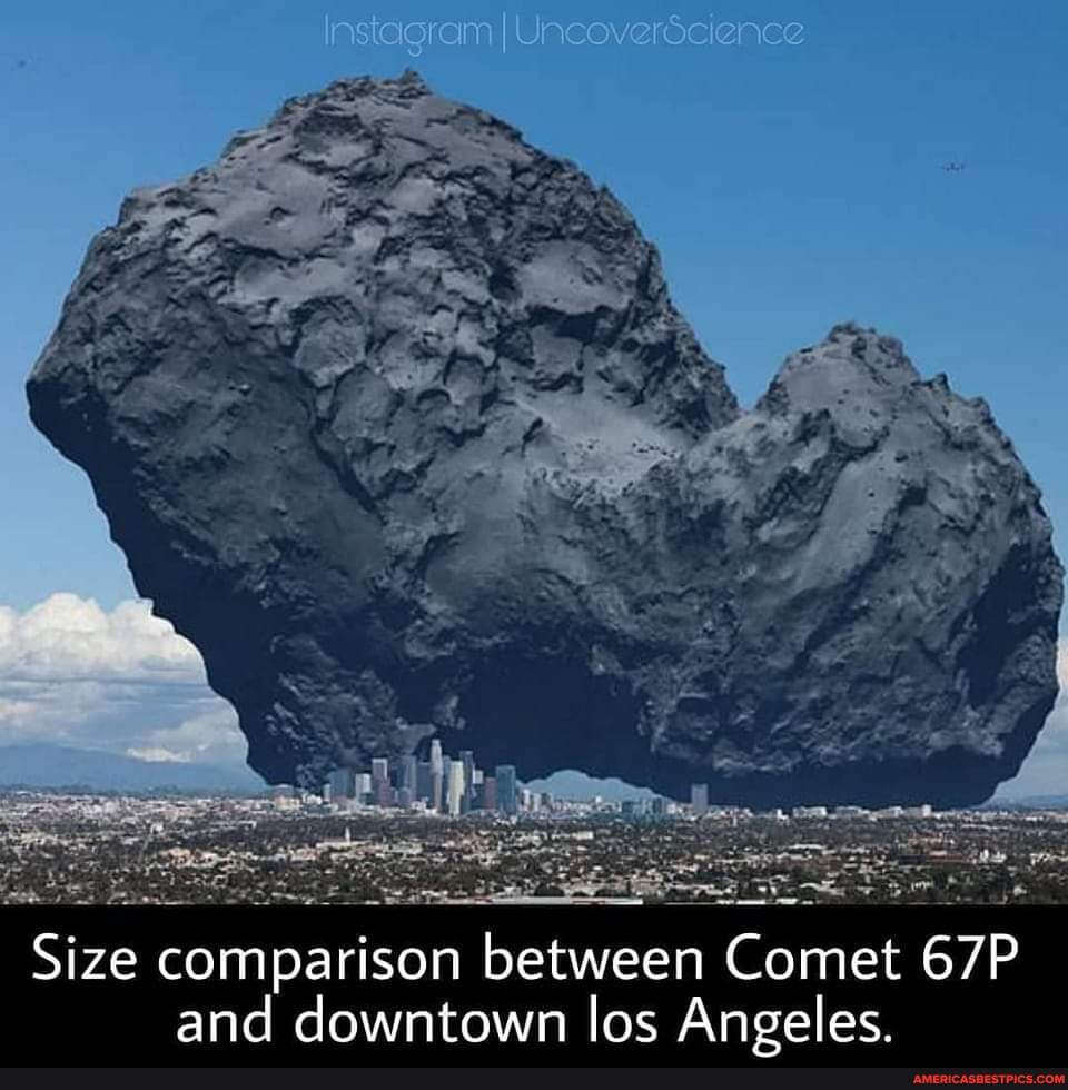 Instagram I Uncoverdcience Size comparison between Comet and downtown ...
