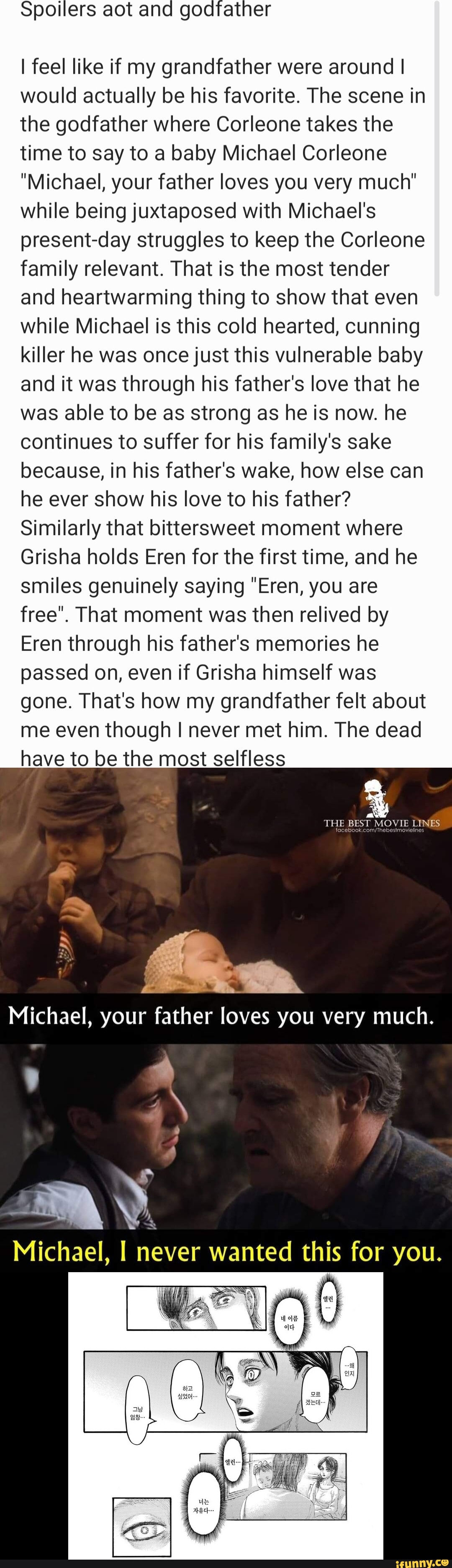 Spoilers aot and godfather I feel like if my grandfather were around I ...