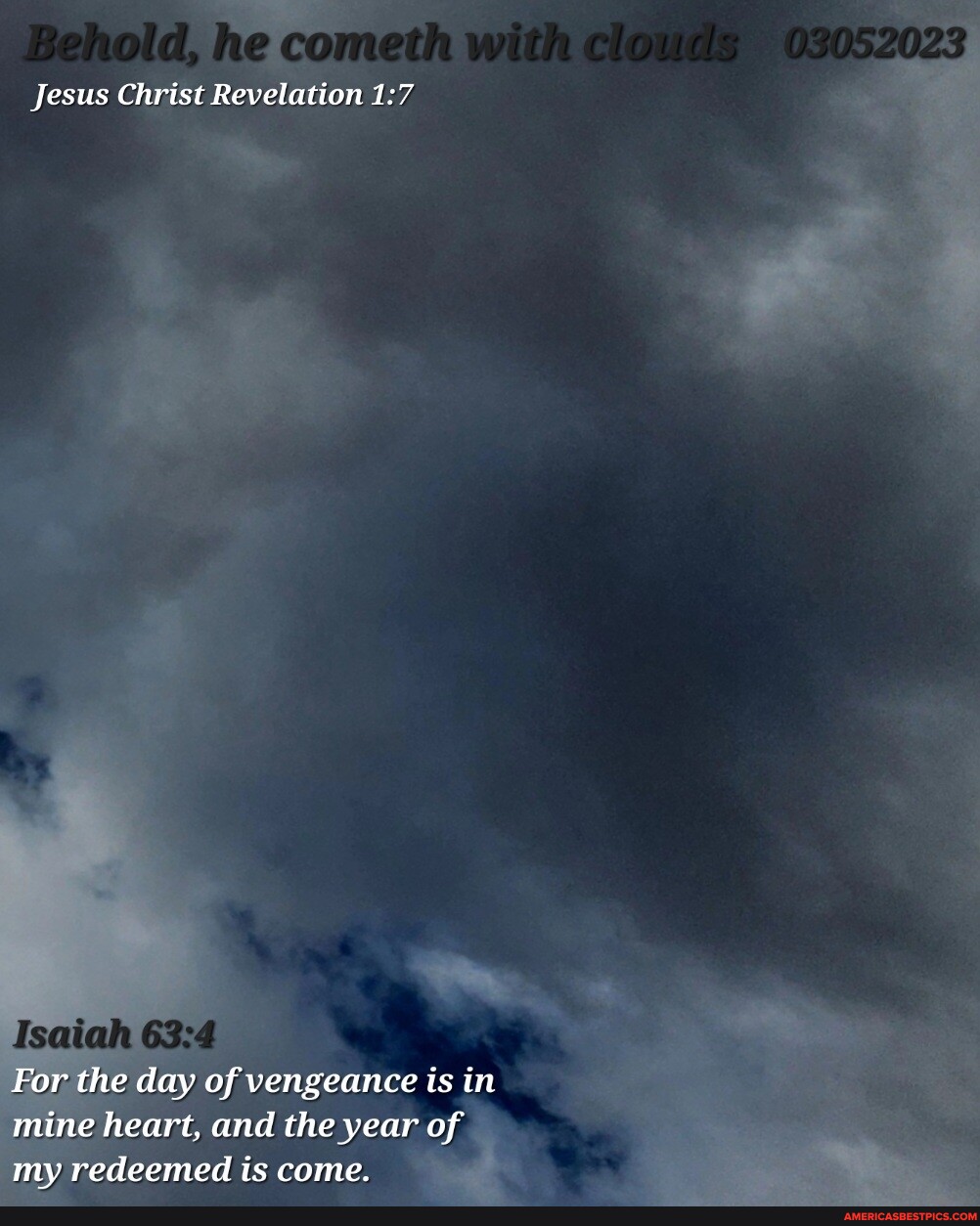 Jesus Christ Revelation Isaiah For the day of vengeance is in mine ...