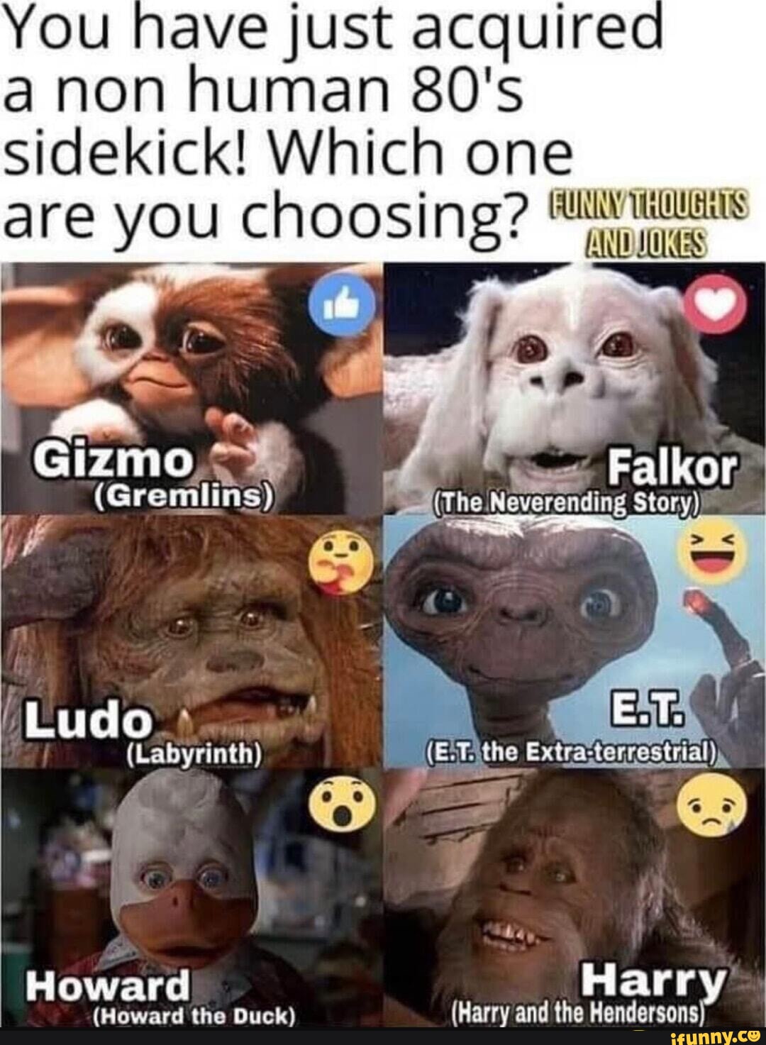 You Nave just acquirec a non human 80's Sidekick! Which one are you ...