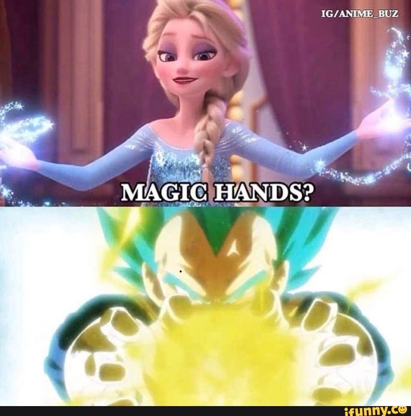 Vegeta is a Disney princess - MAGIC HANDS? - iFunny