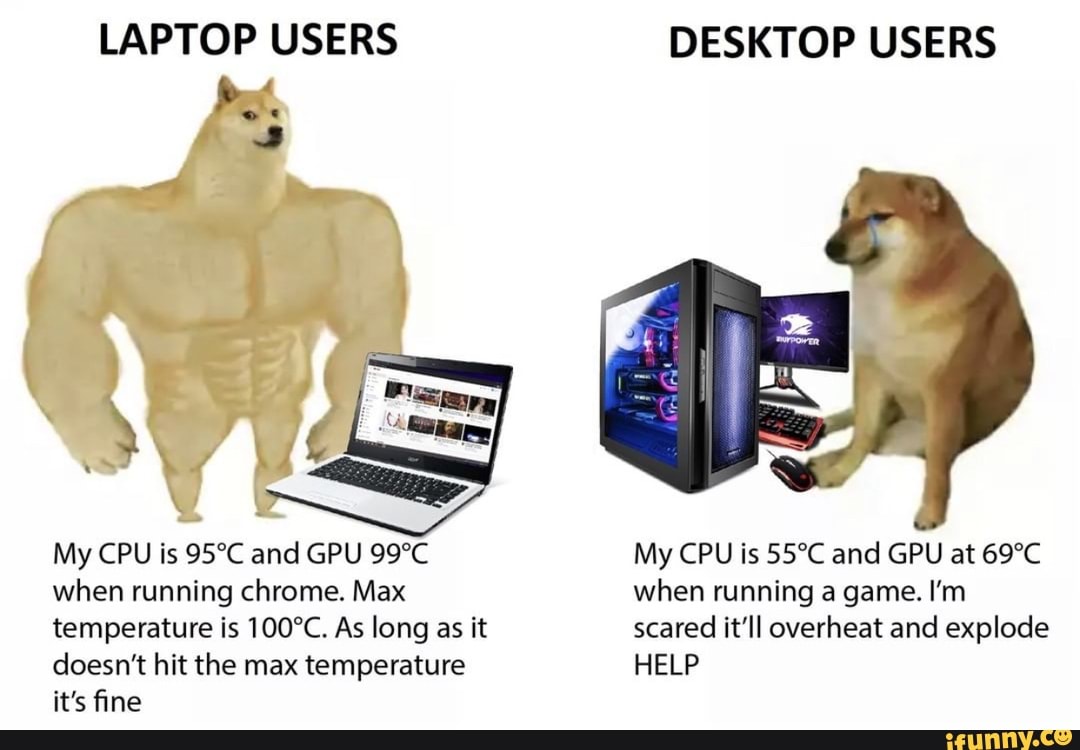 Yuppp - LAPTOP USERS My CPU is and GPU when running chrome. Max ...
