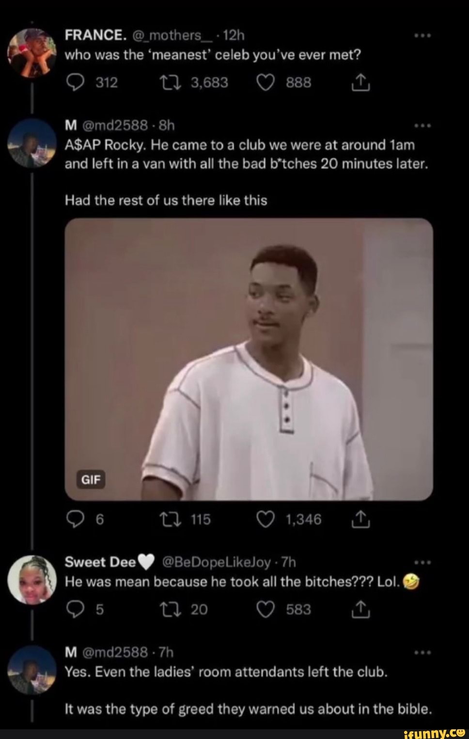 FRANCE. @ mothers_ who was the 'meanest' celeb you've ever met? 312 Tl ...