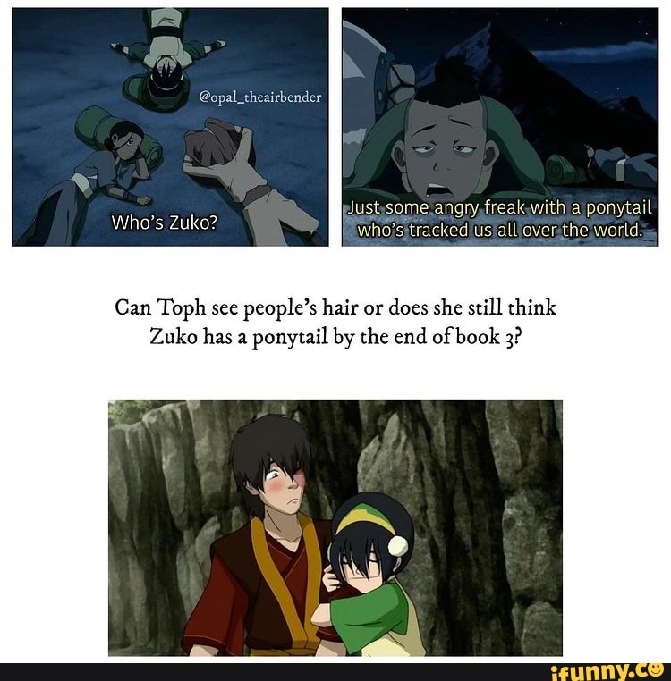Justsome,.angry,freakwwith a ponytail Who's Zuko? who's tracked us ...