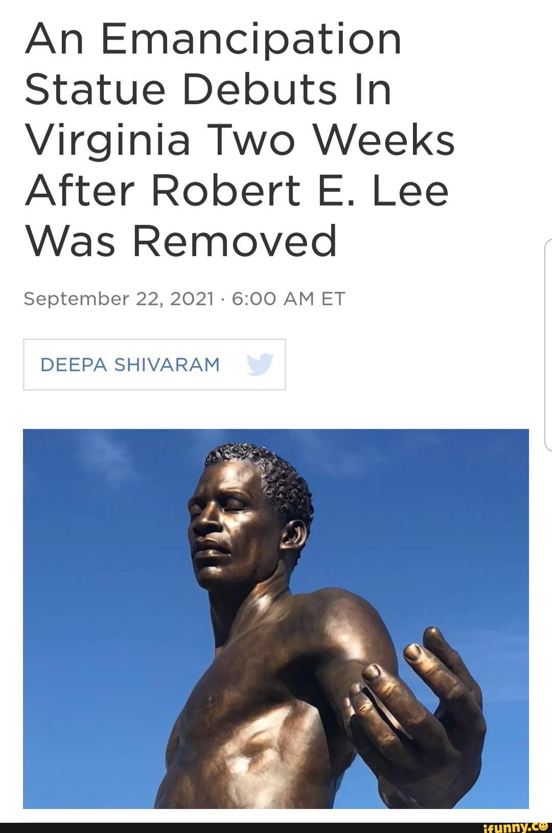 The new Emancipation and Freedom Monument in Richmond, Va., features ...