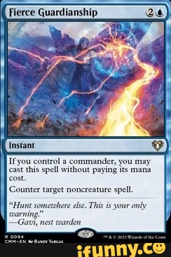 Fierce Guardianship Ifyou control a commander, you may 'cast this spell ...