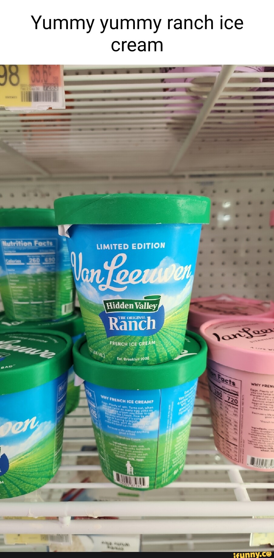 Yummy yummy ranch ice cream Wutrition Fo UMITED Ranch FRENCH ICE "oRE ...