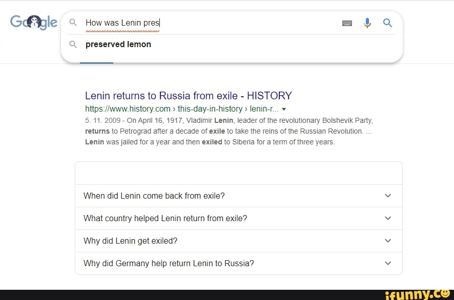 [ers ES How Lenin pres O Lenin returns to Russia from exile HISTORY On ...