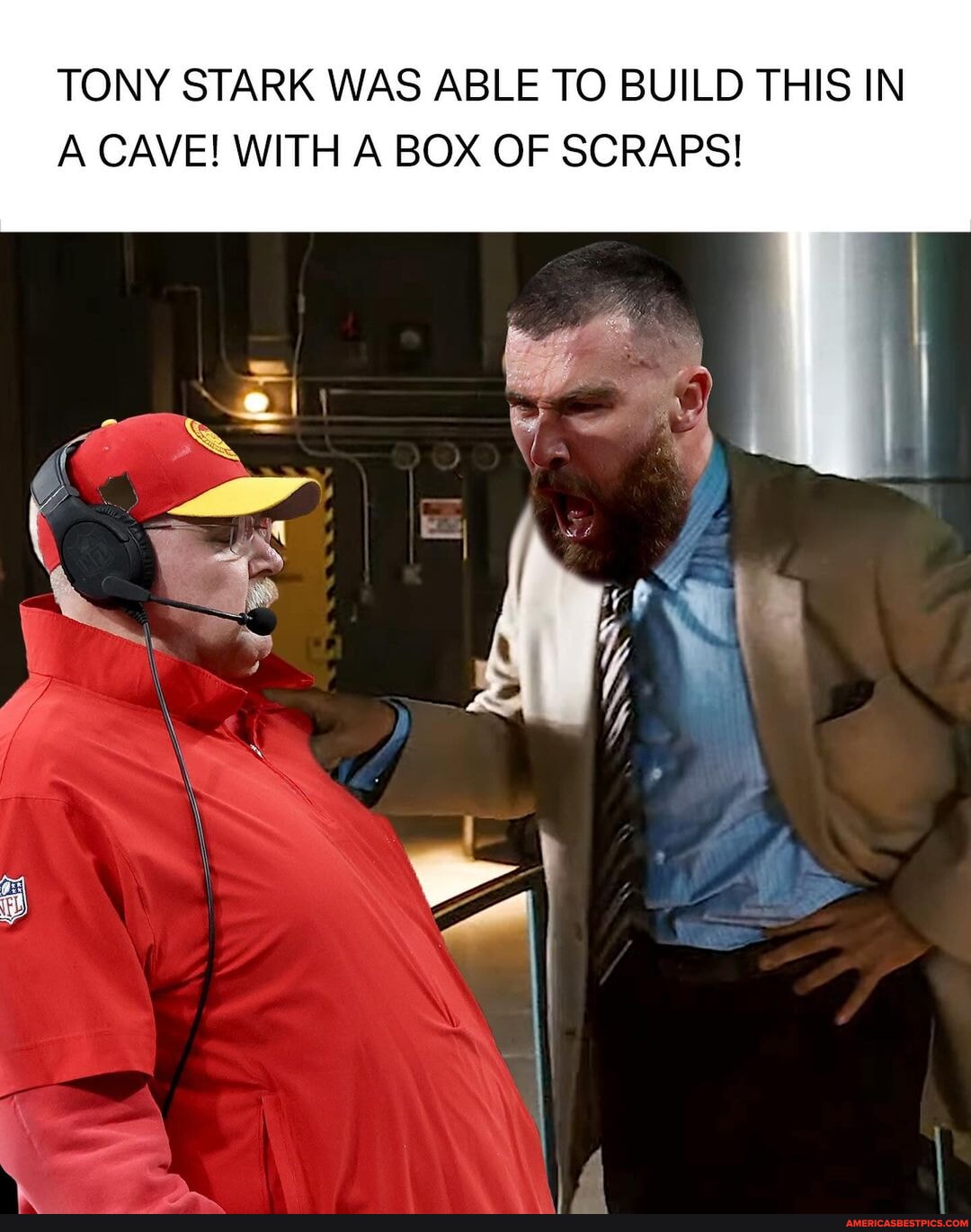 Travis Kelce yelling at Andy Reid memes 🤣 - TONY STARK WAS ABLE TO ...
