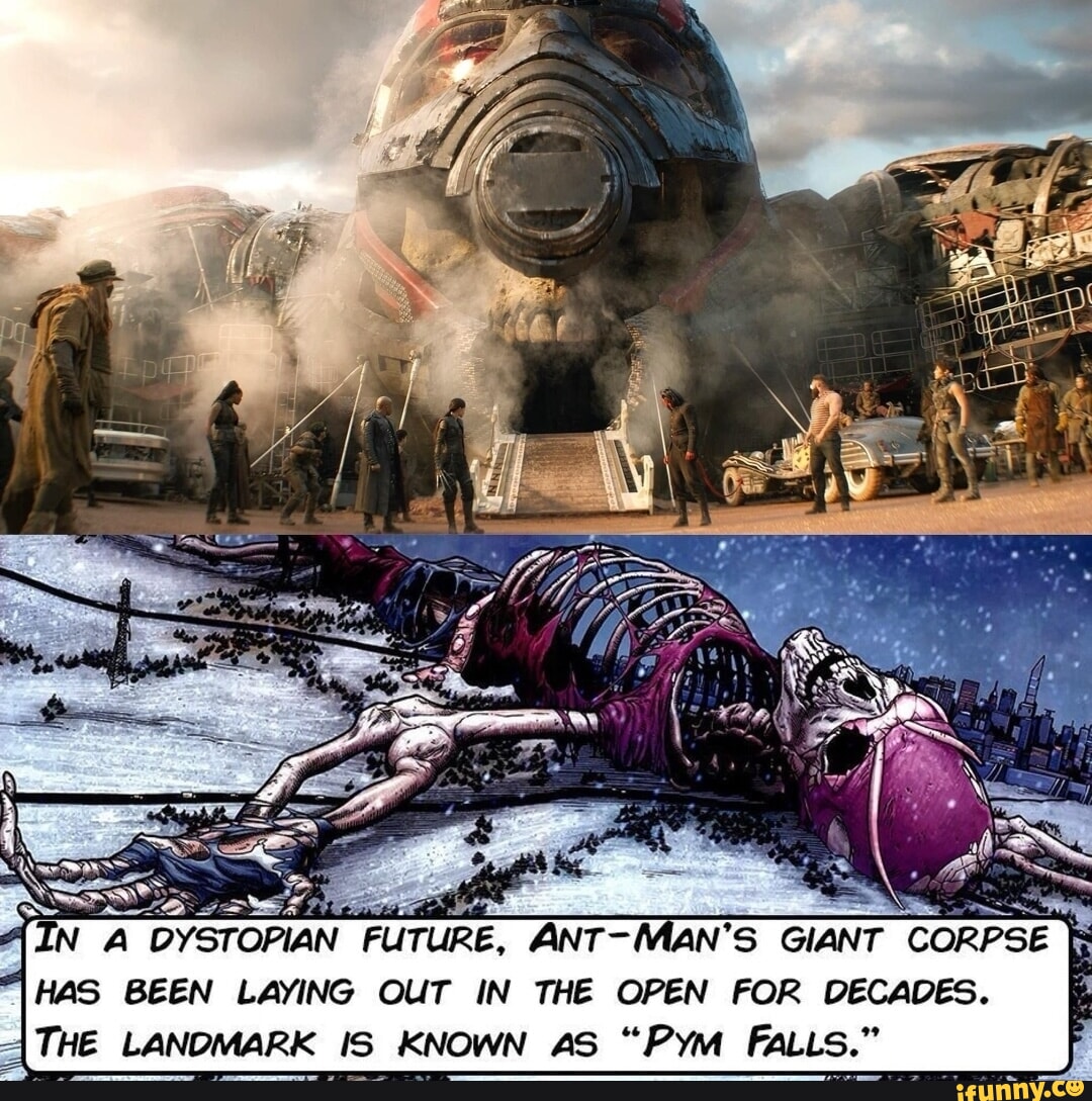 DYSTOPIAN FUTURE, ANT GIANT CORPSE HAS BEEN LAYING OUT IN THE OPEN FOR ...