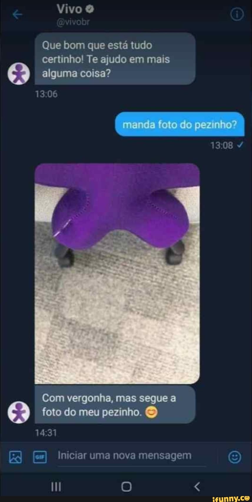 Que bom que esta tudo certinho! Te ajudo em mais Q alguma coisa? Com ...